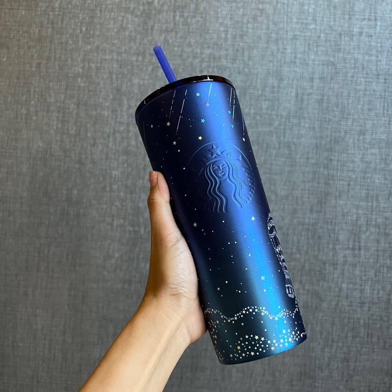 STARBUCKS Stainless Tumbler Korea 710ml แก้วทัมเบลอร์สแตนเลส เกาหลี สีน้ำเงิน 710มล | Shopee ...