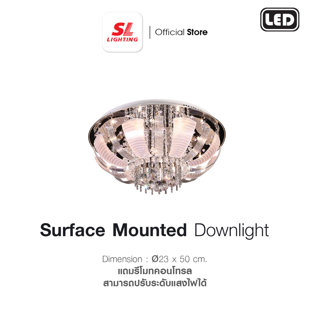 SL LIGHTING | Surface Mounted Downlight โคมดาวน์ไลท์ติดลอย LED คริสตัล ...