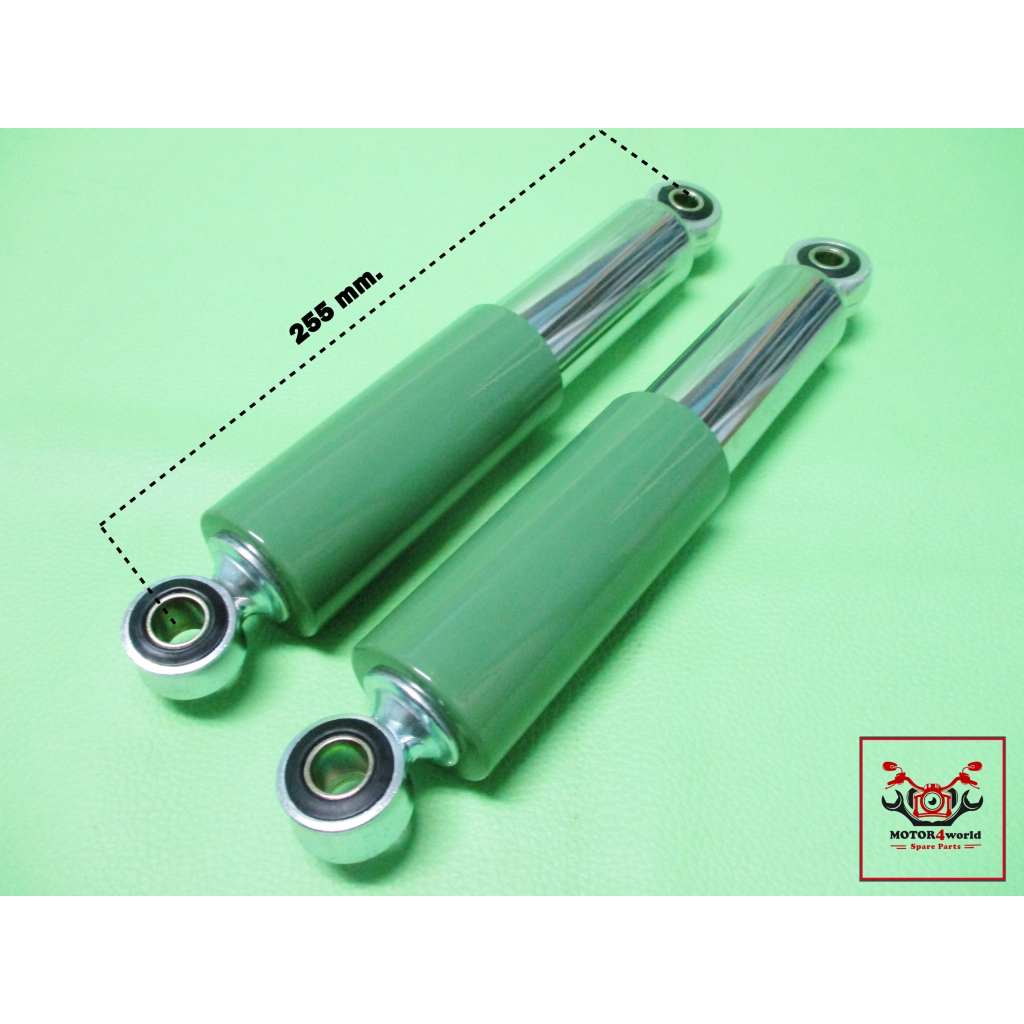 REAR SHOCK JADE GREEN (255 mm.) Fit For HONDA C100 C102 C105 C50 CA100 CA105T C110 C115 C200 C65 ...