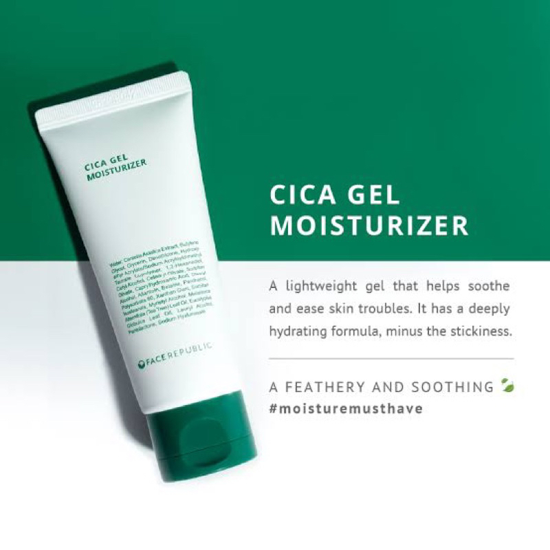 Face Republic Cica Gel Moisturizer 50ml | Shopee Thailand