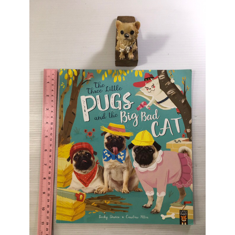 The Three Little Pugs and the cat (บางเล่มขอบถลอกเล็กน้อย) By Becky ...