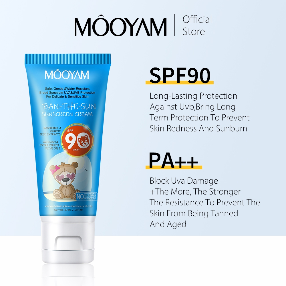 MOOYAM Natural Sunscreen ครีมกันแดด SPF90 PA +++ น้ำมันฟรีสูตรป้องกัน ...