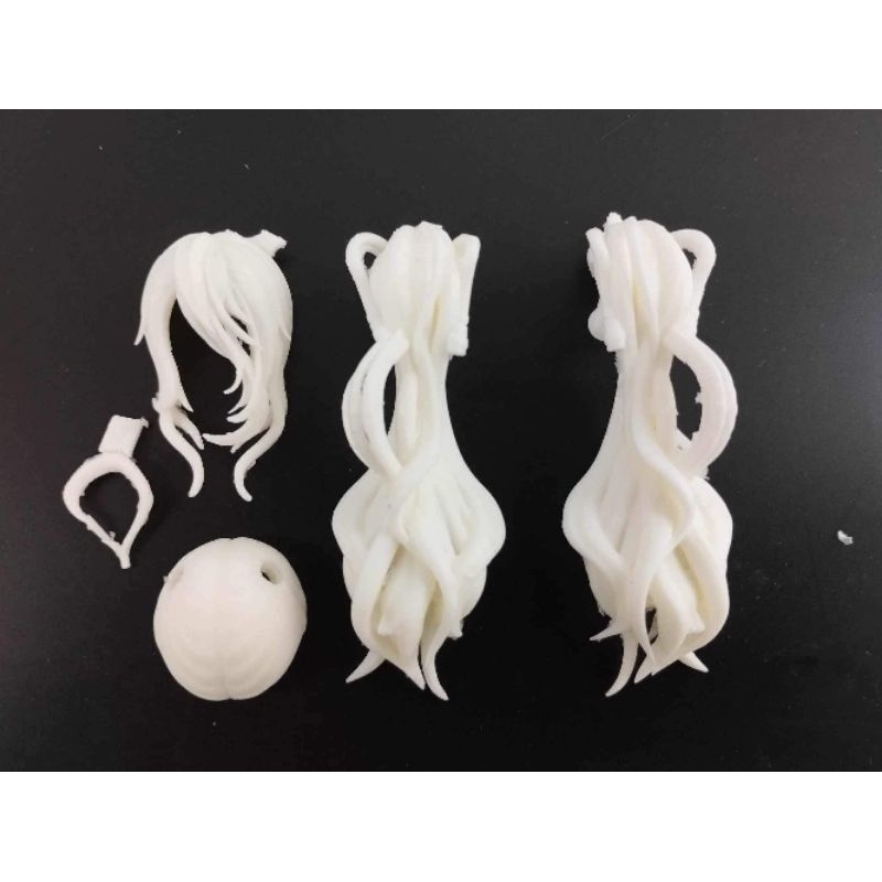 (Resin Kits) Megami Device hairstyle 1/12 -Double Ponytail Big Wavy ...