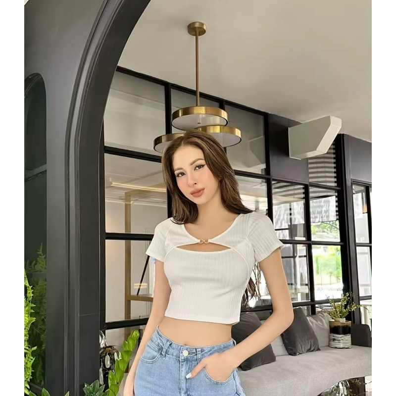 ส่งต่อ Hotterofficial Hotter Kristen top สีขาว size L ใส่1ครั้ง ไม่มี ...