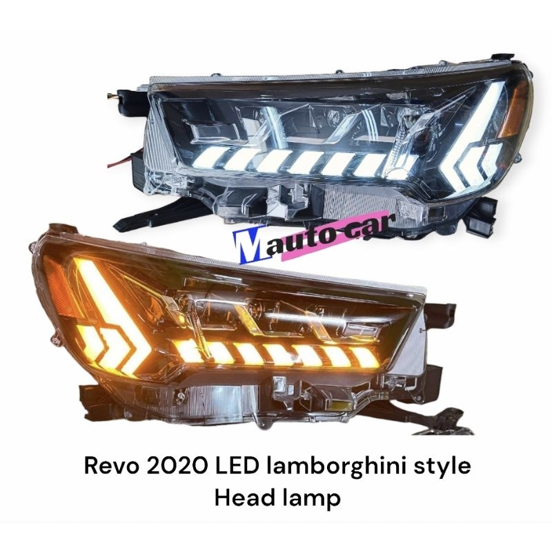 ไฟหน้า Revo led ลายแลมโบกินี่ ปี2020 2021 2022 2023 2024 ไฟเลี้ยววิ่ง ...