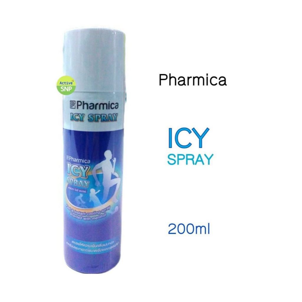 Pharmica ICY Spray 200 ml // ฟาร์มิกา ไอซี่ สเปรย์ ( สเปรย์ ให้ความเย็น ...