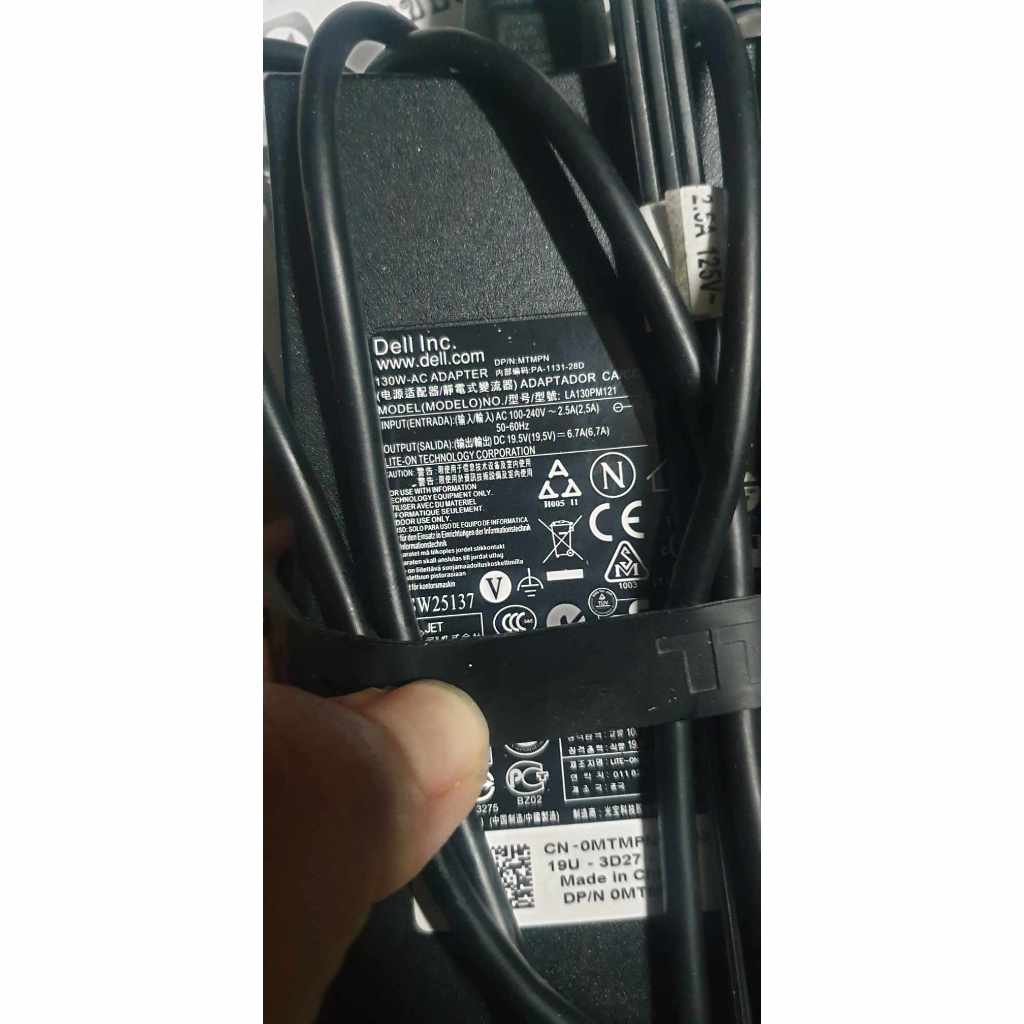 ขายที่ชาร์จแท้ติดมาดับเครื่อง Dell Adapter 19.5V 6.7A มือสอง | Shopee ...