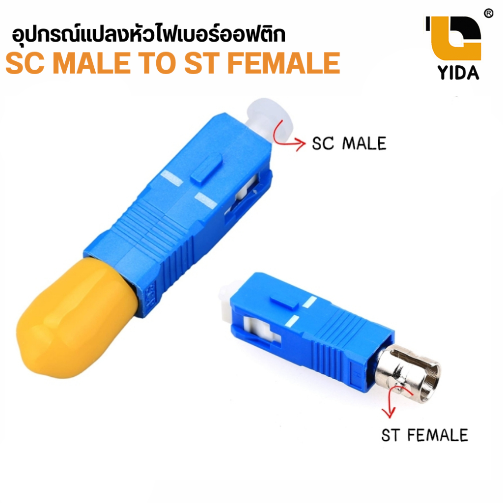 หัวเเปลง ไฟเบอร์ออฟติก SC เป็น ST (ST To SC)หัวต่อไฟเบอร์ ตัวแปลงใยแก้ว ...