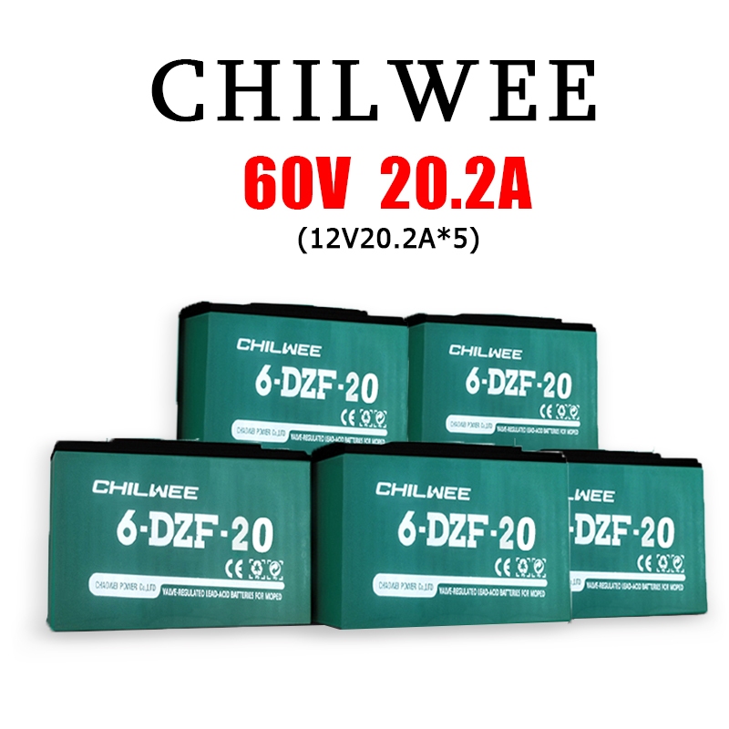CHILWEE แบตเตอรี่กรดตะกั่วที่นำเข้า 72V/60V/48V 20A เหมาะสำหรับรถสามล้อ ...