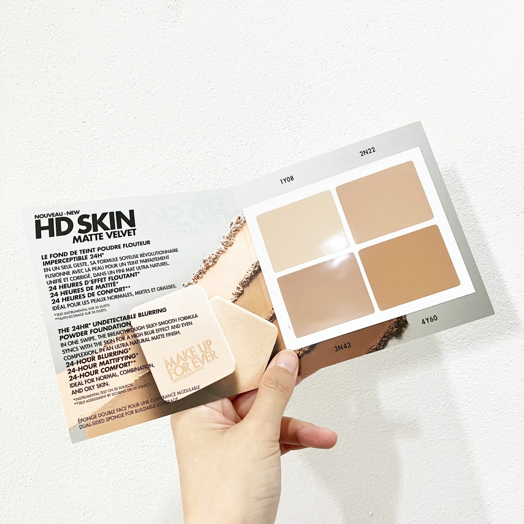 Make Up For Ever HD Skin Matte Velvet Powder Foundation Sample Card ...
