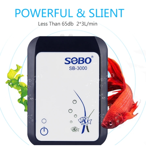 SOBO Aquarium Mini SB-3000 ปั๊มลม AC/DC ปั๊มลมสำหรับตู้ปลา แบตเตอรี่แบบ ...