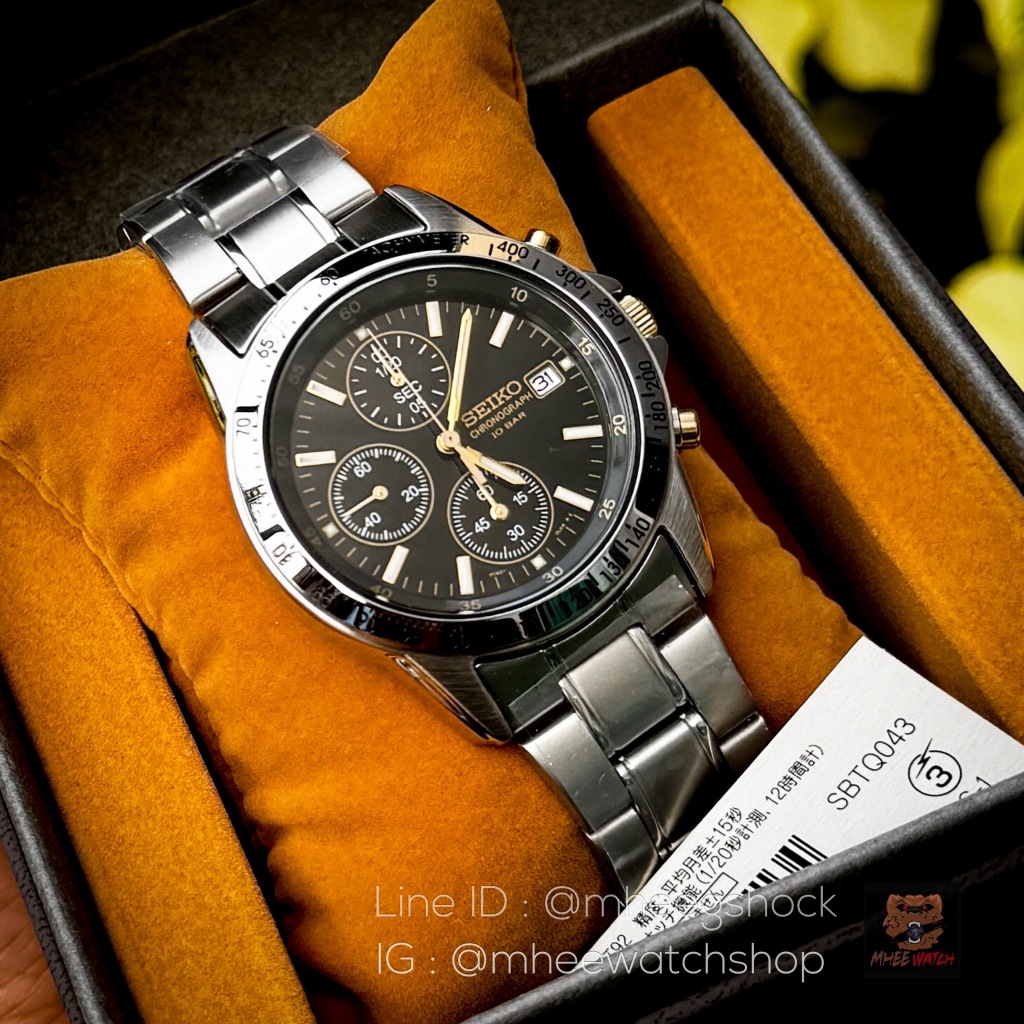 Seiko Chronograph JDM Japan Only Gold Black Dial Spirit Limited Model ...