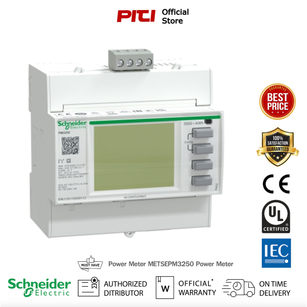 Schneider Power Meter METSEPM3250 Power Meter Output Digital and Pulse ...