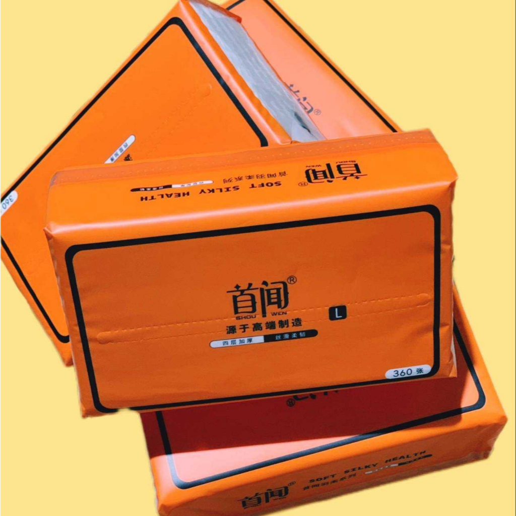 ลังละ20ห่อ กระดาษทิชชู่ shou wen เบาลม ทิชชู่ ห่อยาว หนา 4 ชั้น 360 ...