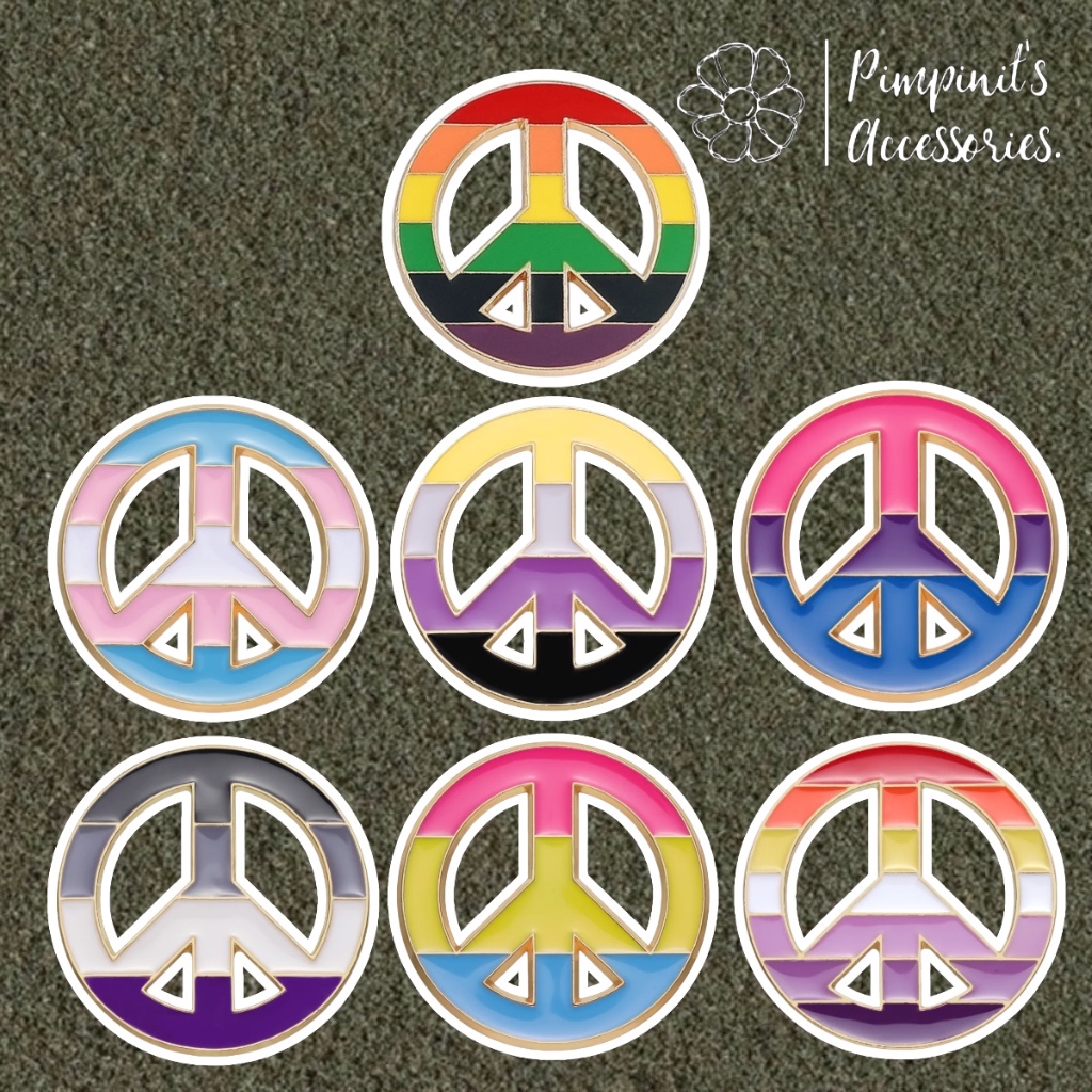 ʕ •ᴥ•ʔ พร้อมส่ง : เข็มกลัดเซ็ทสันติภาพสัญลักษณ์ความหลากหลายทางเพศ ...