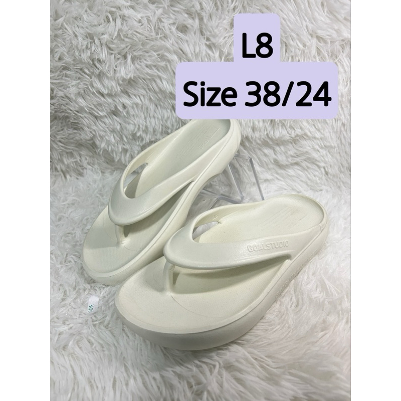 L8 รองเท้าแตะหนีบเพื่อสุขภาพ มือสอง แบรนด์แท้ size 38/24 | Shopee Thailand
