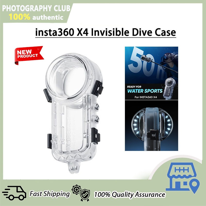 【ของแท้】insta360 X4 Invisible Dive Case ดำน้ำ 50M, 360° อุปกรณ์เสริมดั้งเดิมของ insta360 X4 ที่ ...