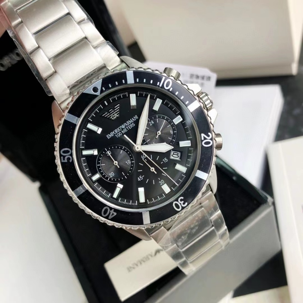 EMPORIO ARMANI รุ่น AR11360 Mens Diver Chronogrph นาฬิกาชาย | Shopee ...