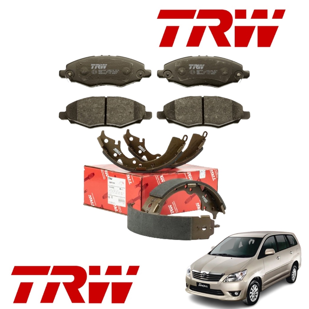 TRW ผ้าเบรคหน้า ก้ามเบรคหลัง Toyota Innova ปี 2004-2015 โตโยต้า อินโน ...