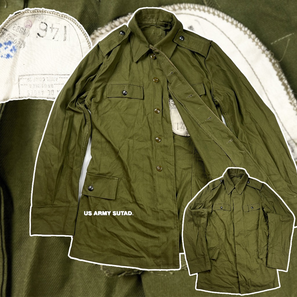 1983s GENUINE SURPLUS VINTAGE ROMANIAN CANVAS JACKET แจ็คเก็ตเดินป่า ...