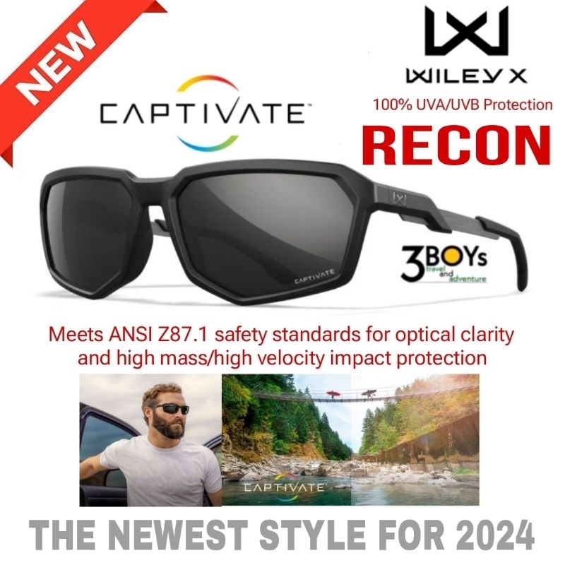 แว่นตา Wiley X รุ่น RECON เลนส์โพลีคาร์บอเนต ทนต่อแรงกระแทกสูง ช่วย ...