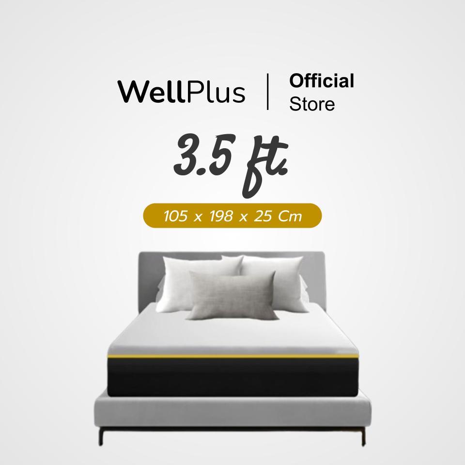 WellPlus รุ่น Garna ความหนา 10 นิ้ว ที่นอนพ็อกเก็ตสปริงเสริมยางพารา+เมมโมรี่โฟม หนานุ่ม นอนสบาย ...