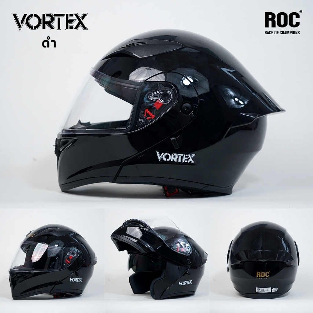 [ลด 33 โค้ด AVEX33] ROC Vortex สีดำด้าน หมวกกันน็อคเปิดคาง สไตล์ทัวริ่ง ...