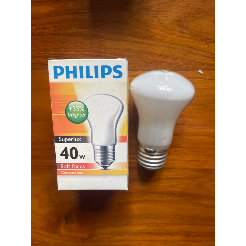 PHILIPS SUPERLUX INCANDESCENT LAMP หลอดไฟฟิลิปส์ หลอดไส้ ซุปเปอร์ลักซ์ 25W,40W,100W E27 มีตำหนิ ...