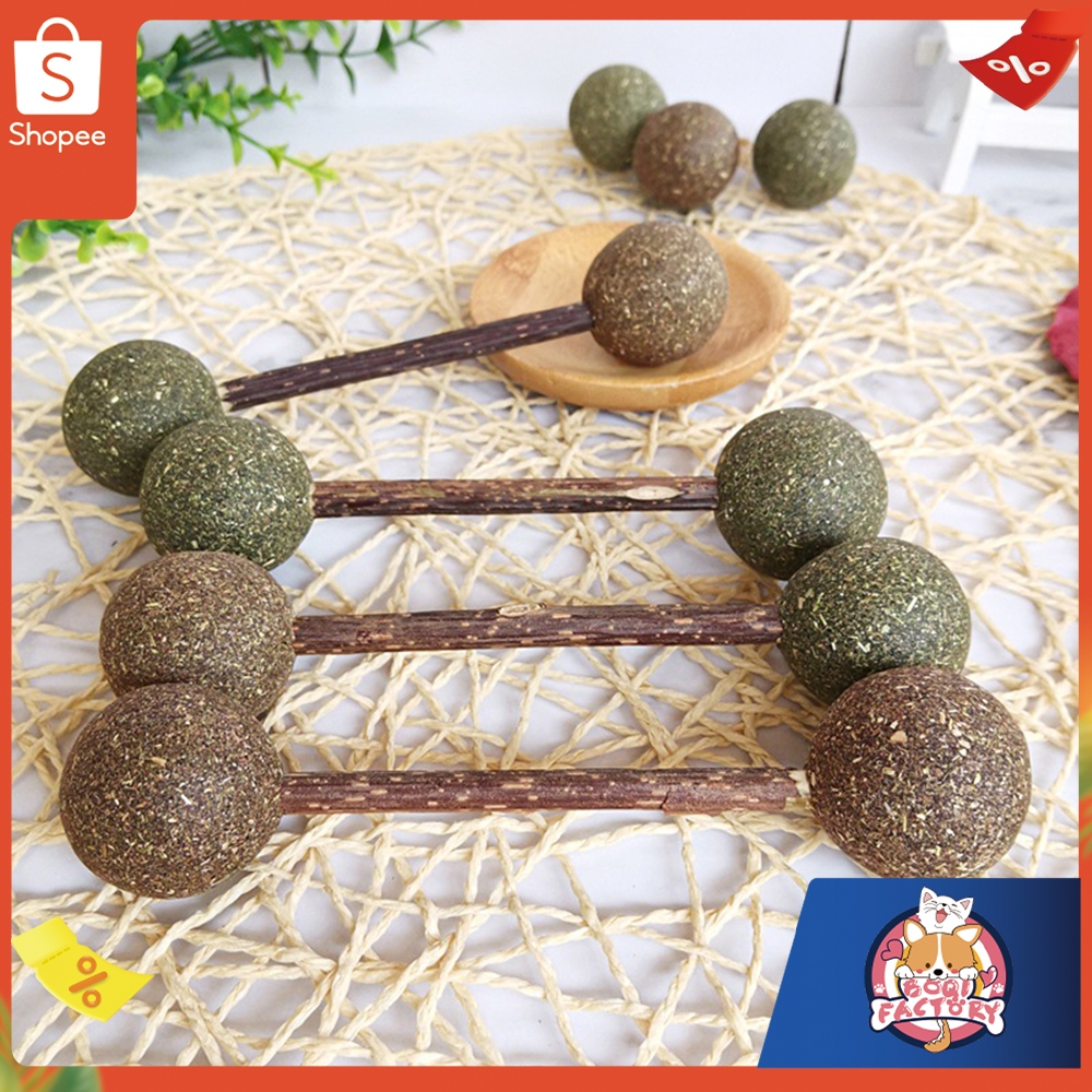 Boqi Factory catnip แคทนิปอมยิ้มเสียบไม้มาทาบิสมุนไพรแมวฟินแคทนิปแมวกัญชาแมว(ของเล่นแมว) JXY ...