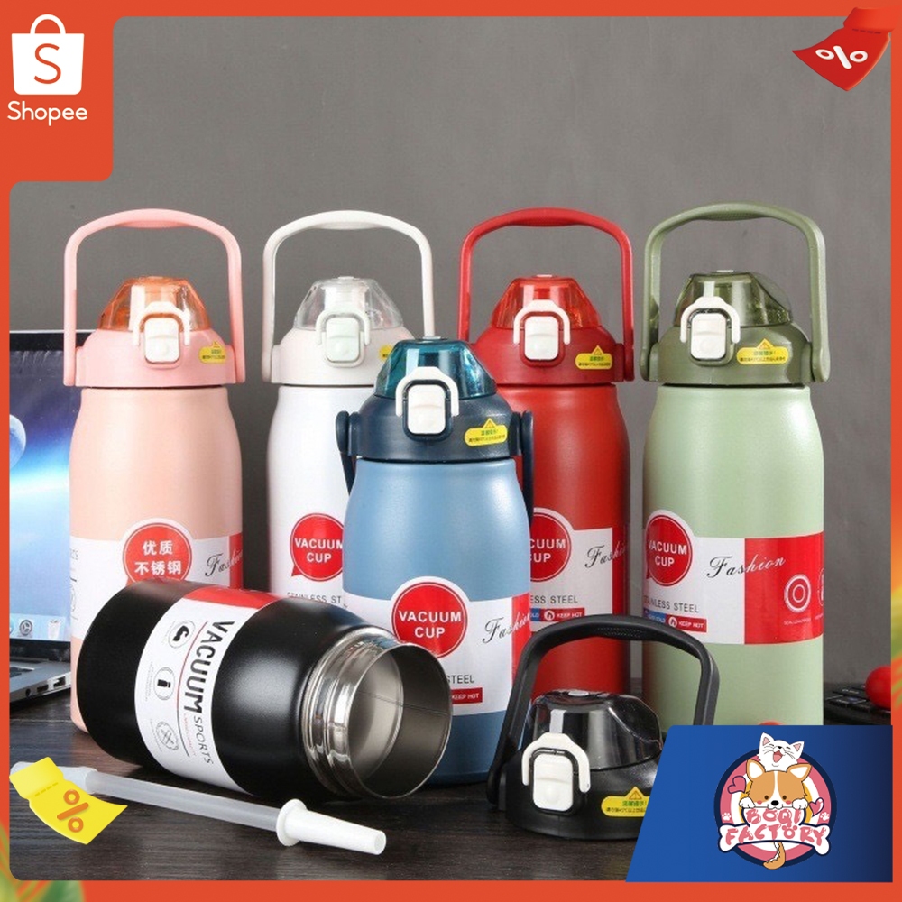 Boqi Factory กระติก แก้วน้ำเก็บความเย็น กระบอกน้ำเก็บอุณหภูมิ ขวดน้ำสแตนเลส แบบพกพา 1300ML ...