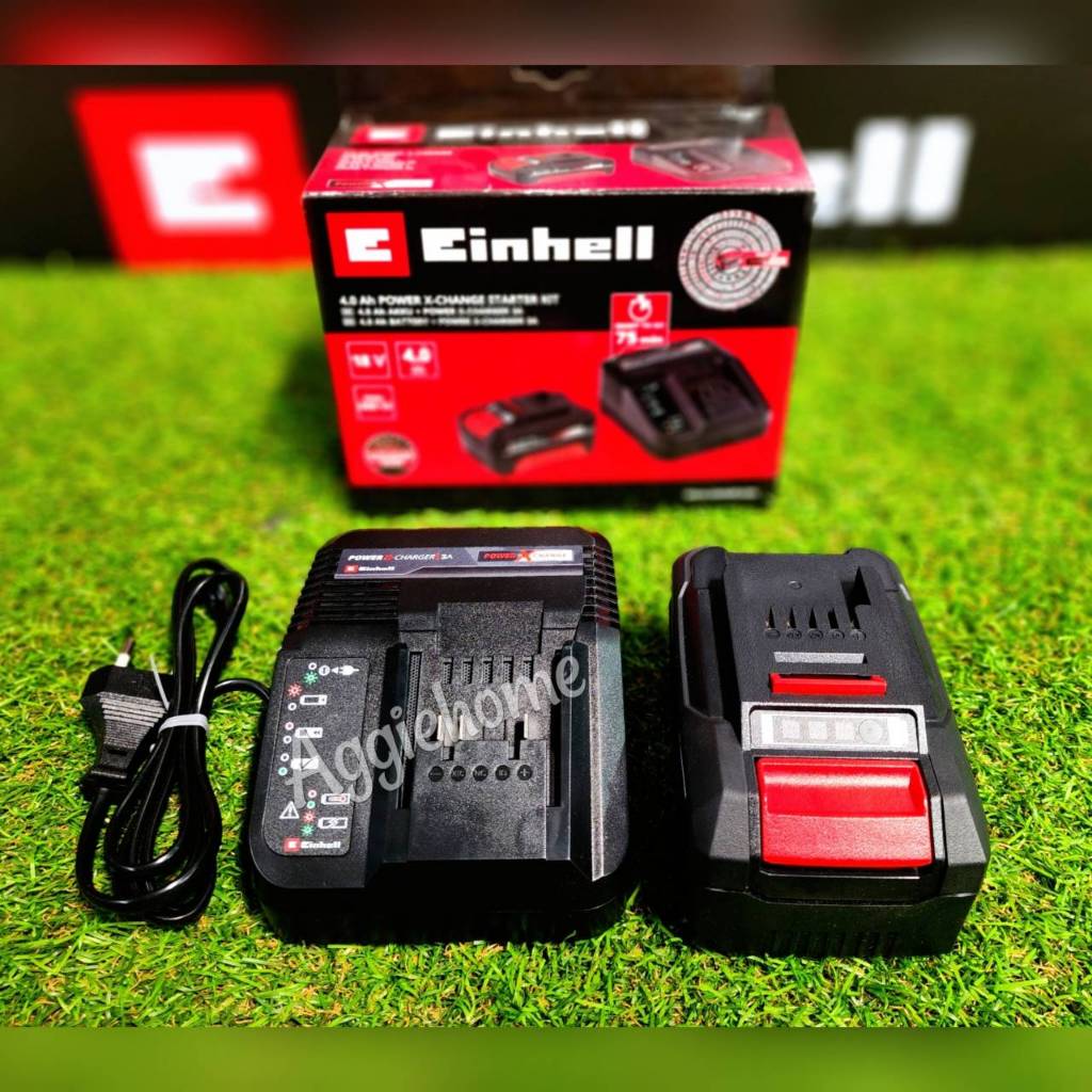Einhell ชุดแบตเตอรี่ 4.0Ah + เครื่องชาร์จ 3A รุ่น Power X-Change Starter Kit (4.0 Ah) แบตเตอรี่ ...