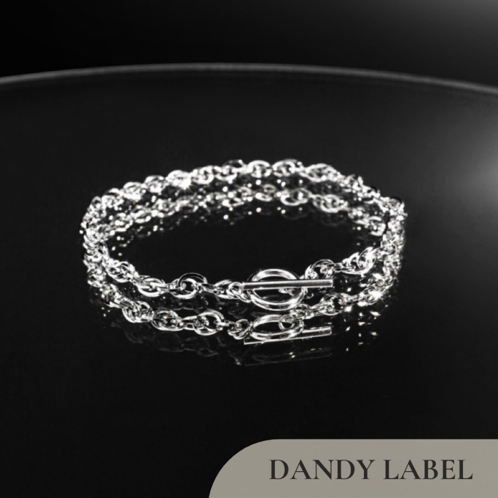 สร้อยข้อมือ สแตนเลส DANDY BASIC ลาย Couple twist Chain DANDY LABEL กำไล ข้อมือ ผู้ชาย | Shopee ...