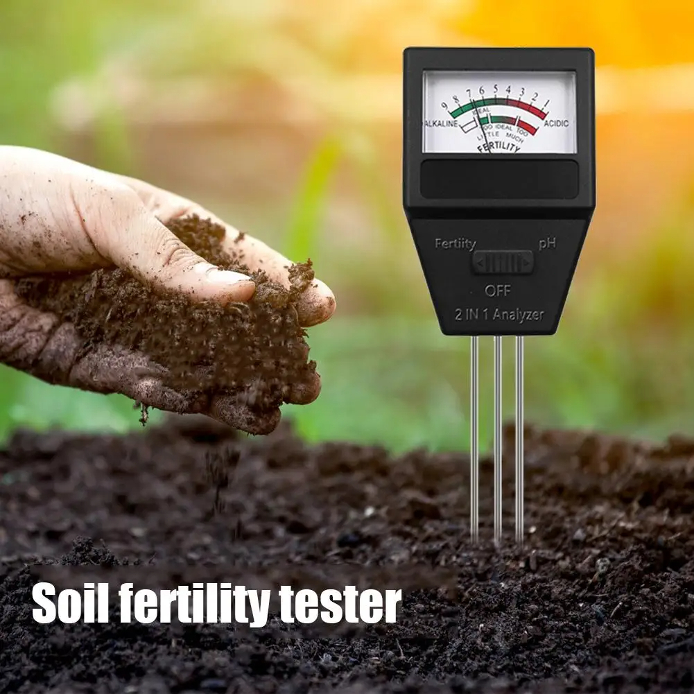 2 in 1 Soil PH Fertility Meter 3 Probes ดินเครื่องทดสอบ PH พืชอุดม ...