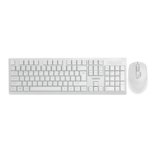WIRELESS KEYBOARD & MOUSE (คีย์บอร์ดและเมาส์ไร้สาย) NUBWO NKM629 WHITE ...