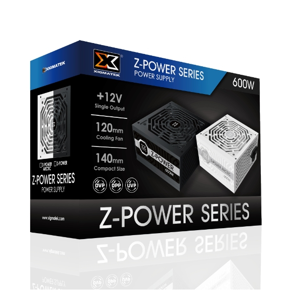 POWER SUPPLY (อุปกรณ์จ่ายไฟ) XIGMATEK Z-POWER SERIES 600W มี 2 สี ขาว ดำ สินค้ารับประกัน 5ปี ...