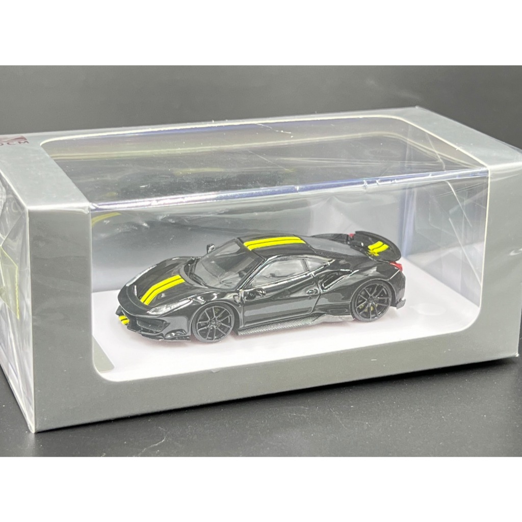 DCM 1:64 Novitec 488 Pista diecast model. metallic black | Shopee Thailand
