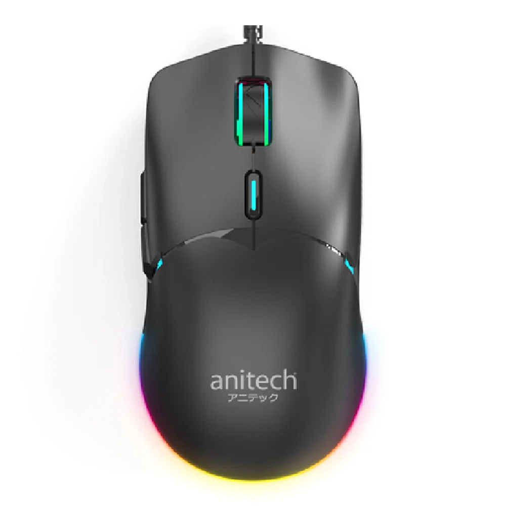 MOUSE (เมาส์) ANITECH GAMING A550-BK BLACK | Shopee Thailand