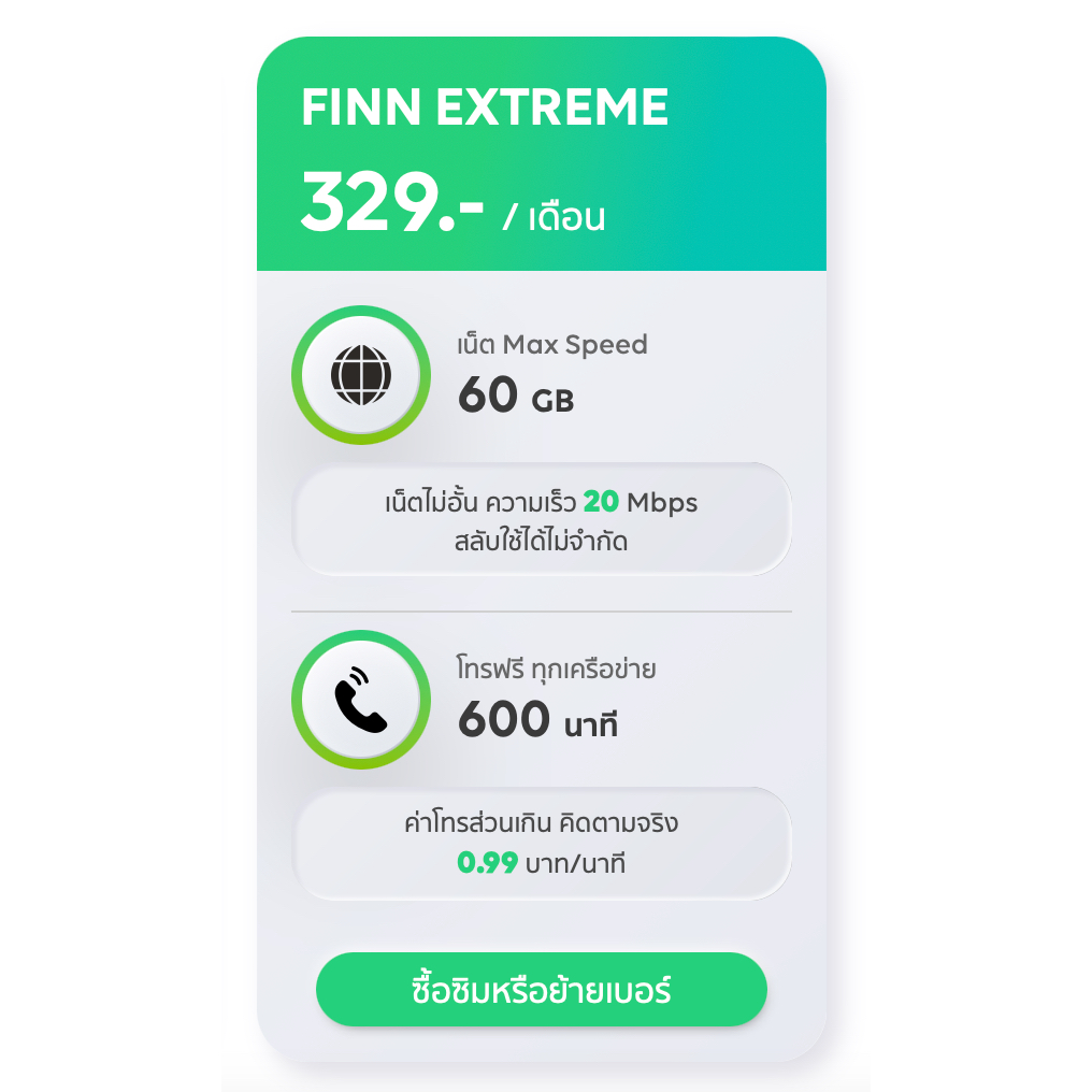 ซิม มือถือ ฟินโมบาย SIM FINN MOBILE [ต้องใช้ข้อมูลลูกค้า โทร0634462573 ...
