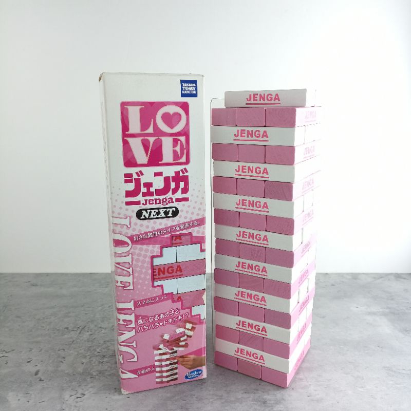 !!ขาดสีขาว 1 ชิ้น TAKARA TOMY >> LOVE JENGA เกมตึกถล่มสีพิเศษ ชมพู/ขาว ...