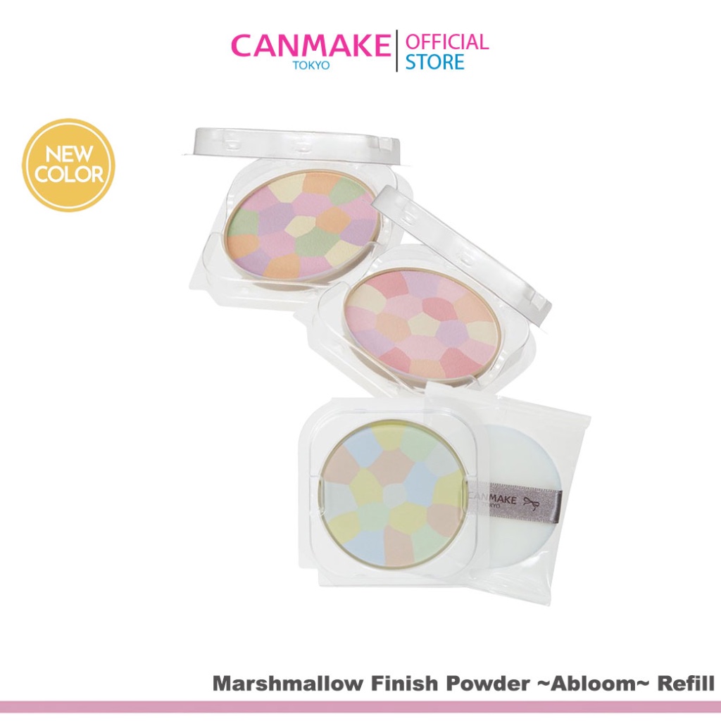CANMAKE Marshmallow Finish Powder Abloom Refill แป้งเรนโบว์ 5 เฉดสี SPF19 PA++ แป้งโปร่งแสง ...
