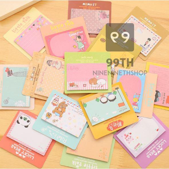 กระดาษโพสอิท โน๊ต กาวในตัว Sticky Note 20แบบ ️พร้อมส่งลายการ์ตูน เนื้อ ...