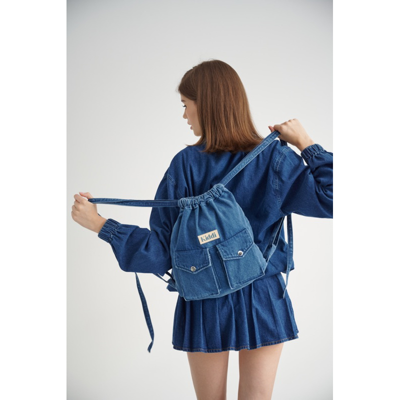 กระเป๋าเป้ Kiddi backpack Jeans | Shopee Thailand