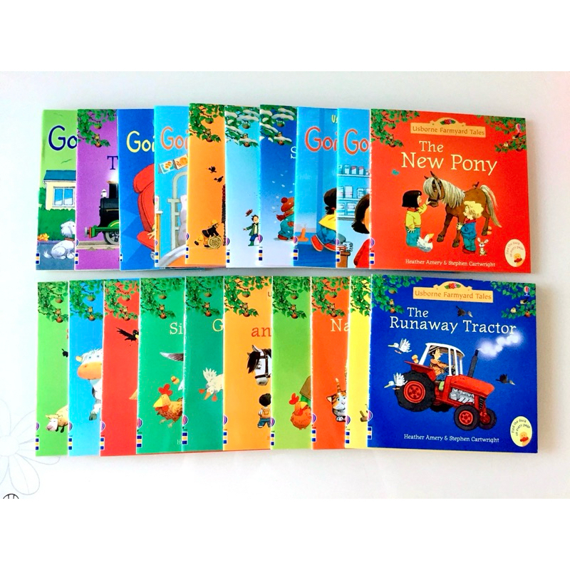 20ชิ้น/เซ็ต15X15ซม Usborne First Experiences Farmyard Tales Series 20 ...