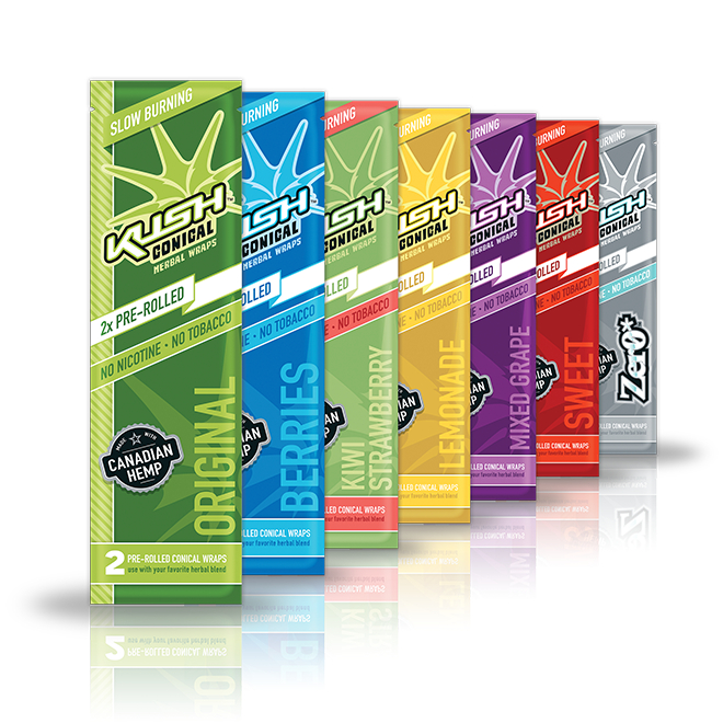โคนสมุนไพรม้วนสำเร็จ KUSH® CONICAL HERBAL WRAPS ORIGINAL PRODUCT ...