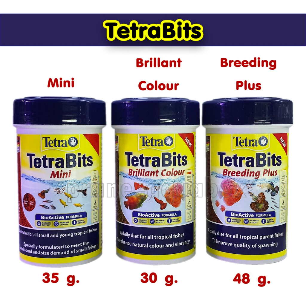 อาหารปลา Tetra Bits Brilliant Colour 30 g. / Mini 35 g. / Breeding Plus ...