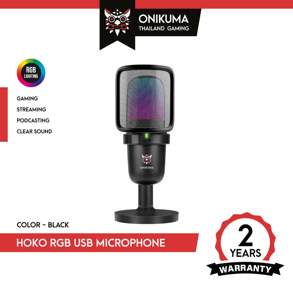ONIKUMA HOKO RGB M730 USB MICROPHONE ไมโครโฟนตั้งโต๊ะ สตรีมมิ่ง เสึยง ...