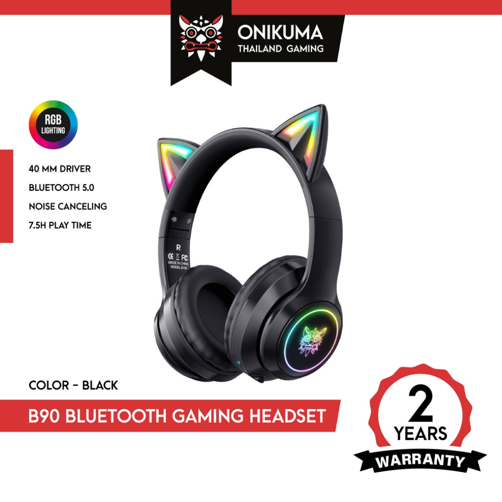 ONIKUMA B90 Wireless Headset หูฟังเกมมิ่งไร้สาย แสงไฟ RGB รองรับการ ...