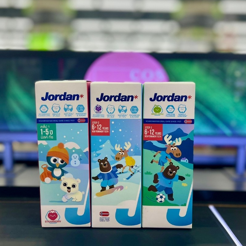 JORDAN Step 1-2 Milk 1-5 years , 6-12 years (75 g)จอร์แดน ยาสีฟันเด็ก ...