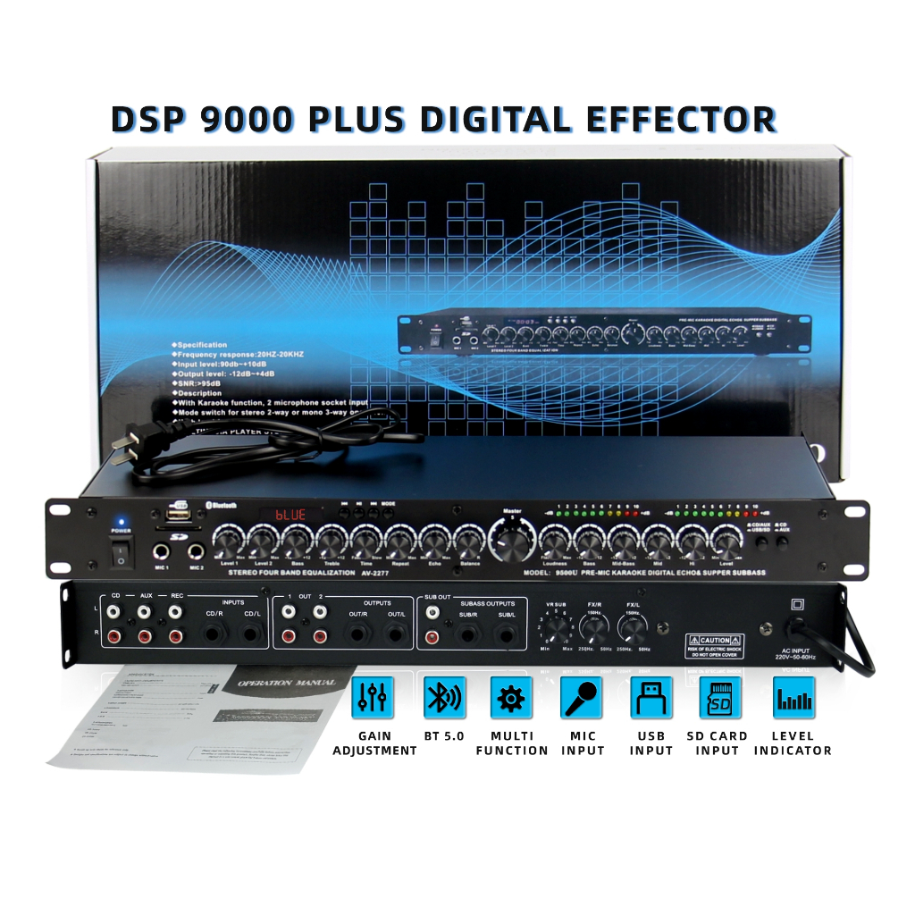 อุปกรณ์เสริมเสียงสำหรับระดับมืออาชีพ DSP 9000 สามารถใช้งานได้อย่างมือ ...