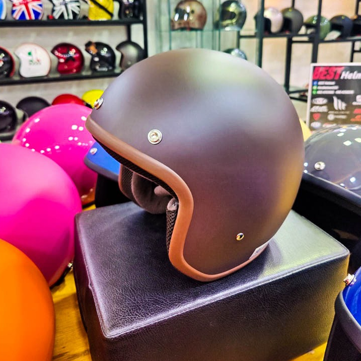 หมวกกันน็อค LB Gun และ LB Gun Plus (ขอบน้ำตาล) มีแก๊ปแถมให้ | Shopee ...